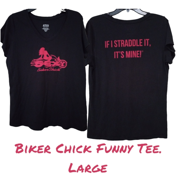 Harley-Davidson | Tops | Biker Chick If I Straddle It Its Mine Short ...